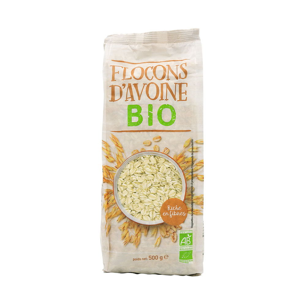 Grossiste Flocons d'avoine BIO paquet 500g CT DE 6 BOITES - prix en gros