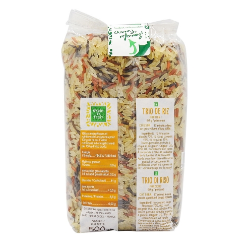 Grossiste Trio de riz paquet 500g Grain de Frais CT 15 x 500 gr - prix ...