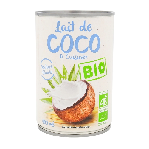 Grossiste Lait de coco BIO boîte 400ml CT 12 - prix en gros