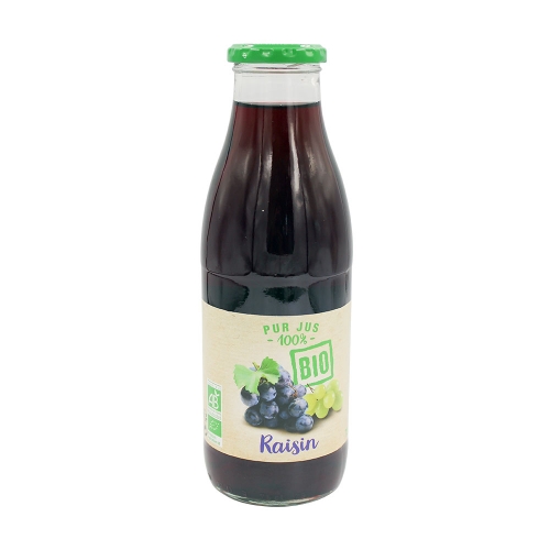 Grossiste Pur Jus de Raisin BIO bouteille 75cl CT 6 - prix en gros