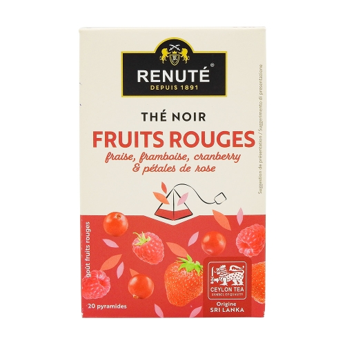 Grossiste Thé noir aux fruits rouges 20 pyramides Renuté CT 20 BOITES ...
